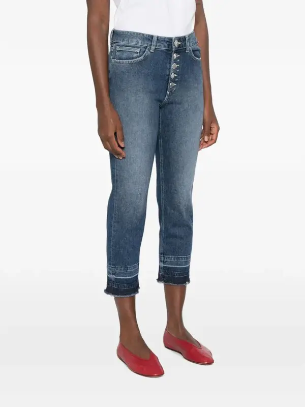 DONDUP Button-fly Frayed Jeans