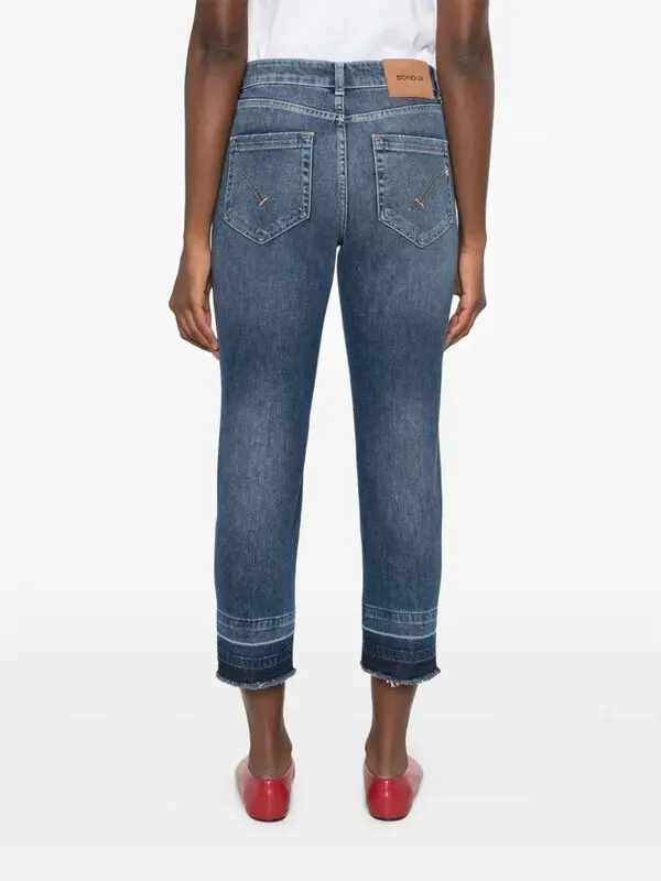 DONDUP Button-fly Frayed Jeans