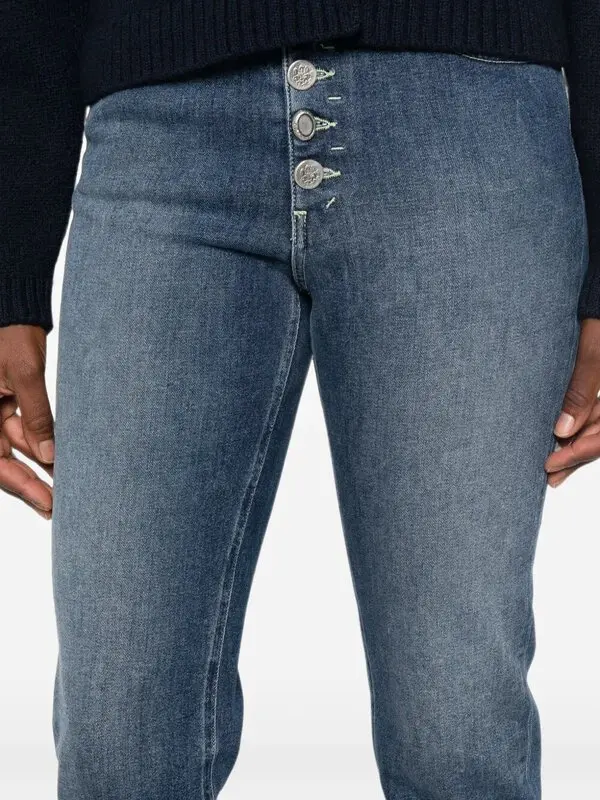 DONDUP Button-fly Frayed Jeans