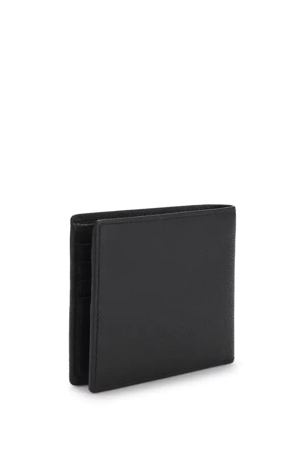 Hugo Boss Grained-leather Wallet With Logo Trim