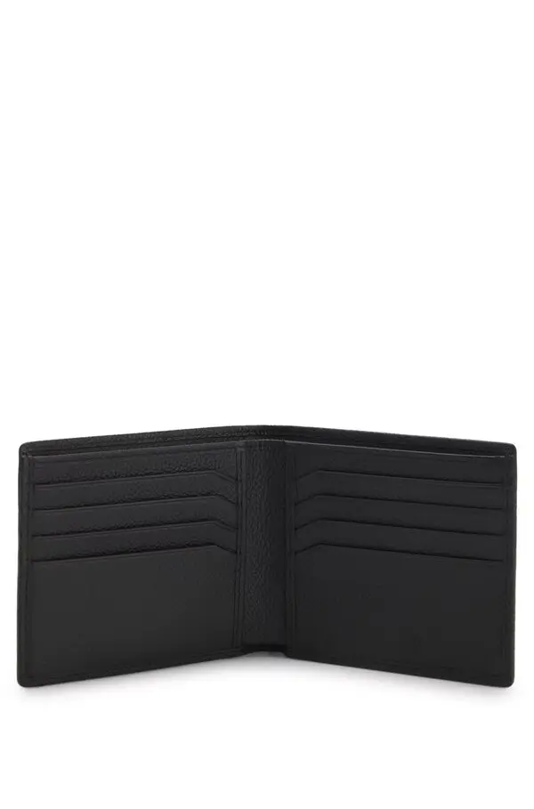 Hugo Boss Grained-leather Wallet With Logo Trim