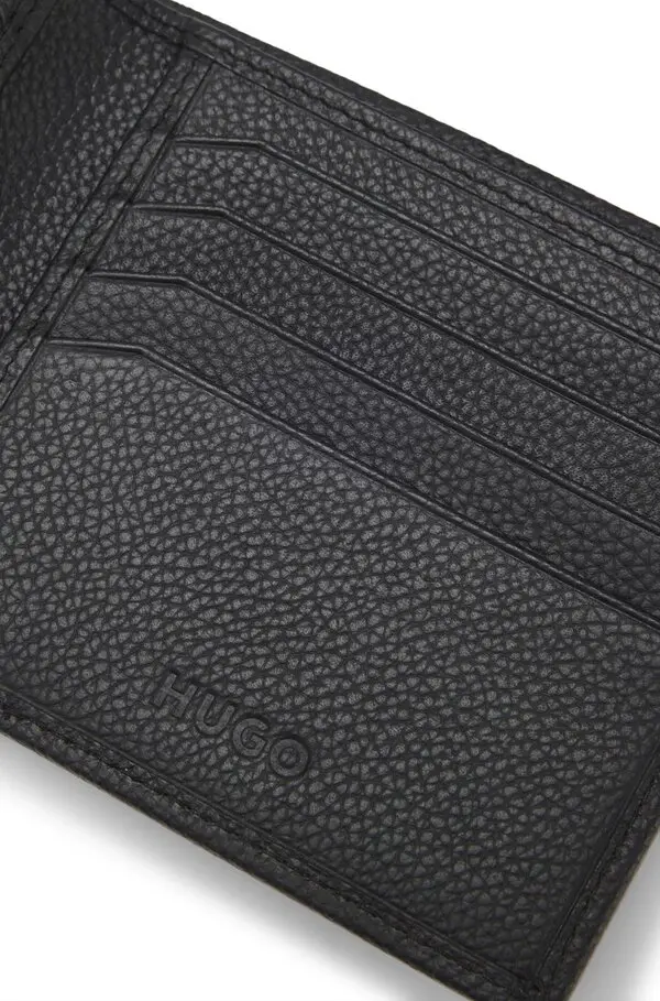 Hugo Boss Grained-leather Wallet With Logo Trim