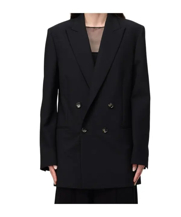 Alberta Ferretti Double-breasted Blazer With Notched Lapel