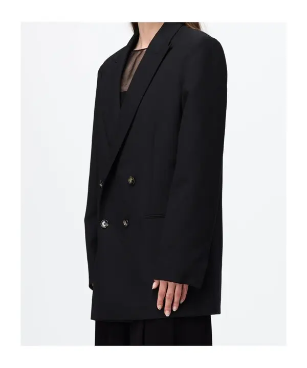 Alberta Ferretti Double-breasted Blazer With Notched Lapel