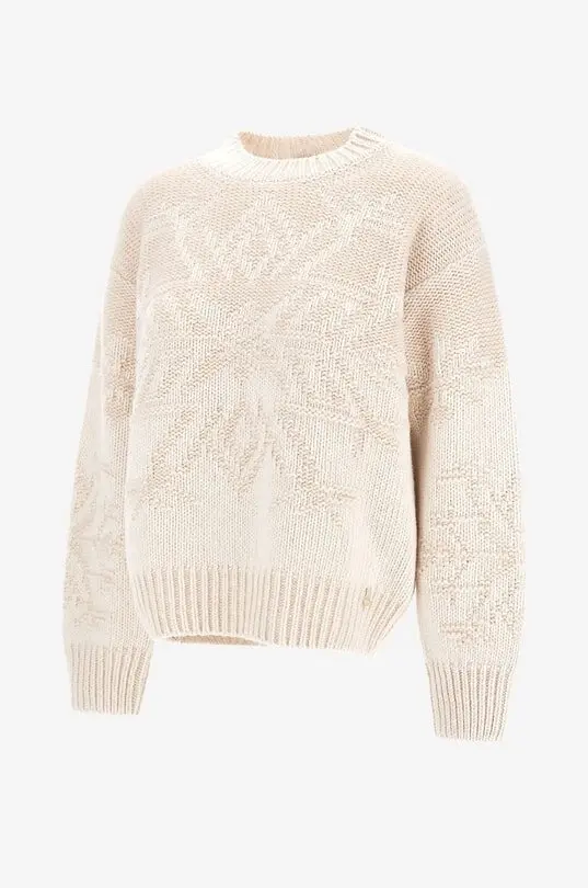 Herno Jacquard Virgin Wool And Cashmere Round-neck Jumper