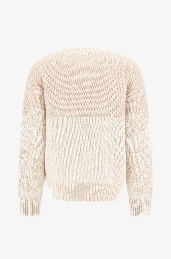 Herno Jacquard Virgin Wool And Cashmere Round-neck Jumper