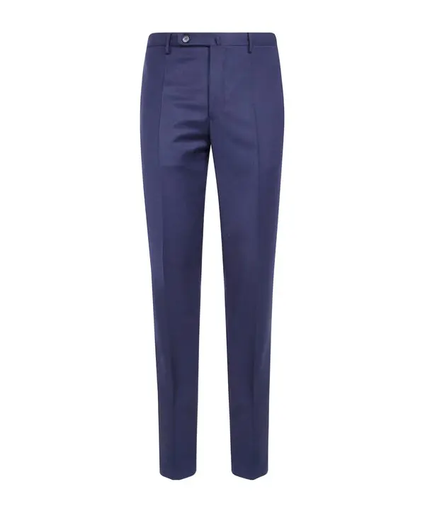 Incotex Pressed-crease Wool Trousers