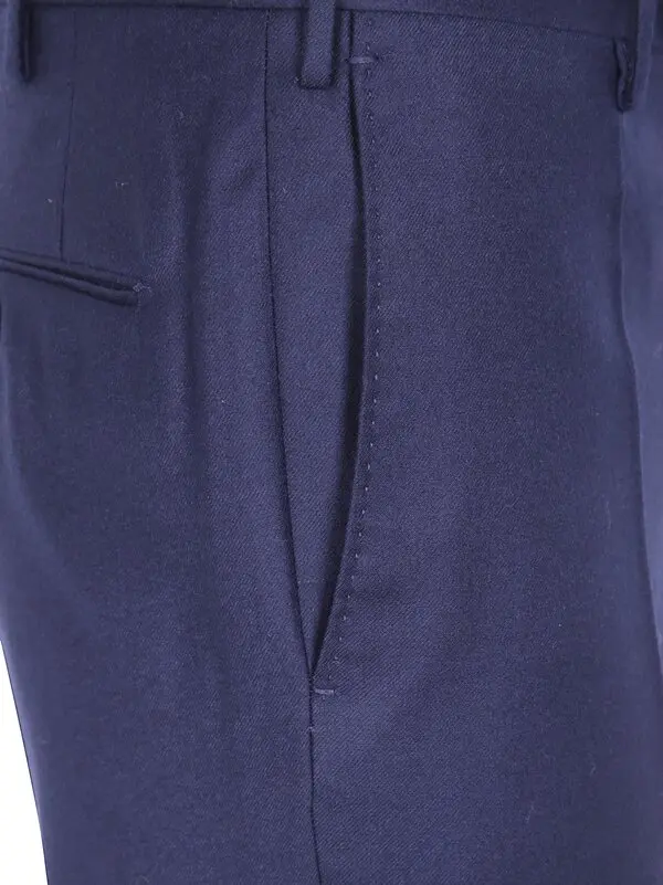 Incotex Pressed-crease Wool Trousers