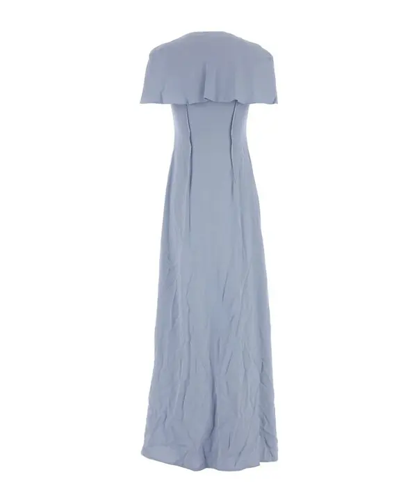 JIL SANDER V-neck Maxi Dress With Ruffled Sleeves