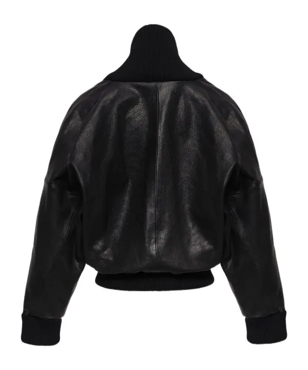 Magda Butrym Leather Bomber Jacket