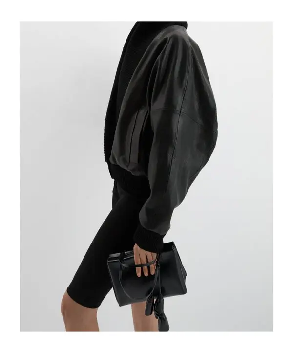Magda Butrym Leather Bomber Jacket