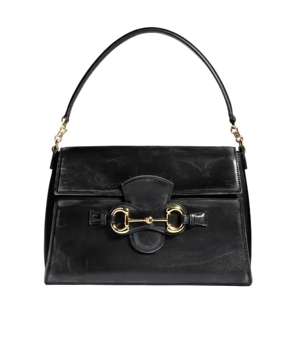 Gucci Horsebit Duomo Medium Top Handle Bag - Black