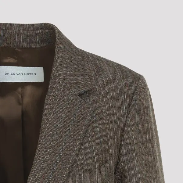 Dries Van Noten Striped Long Sleeve Blazer