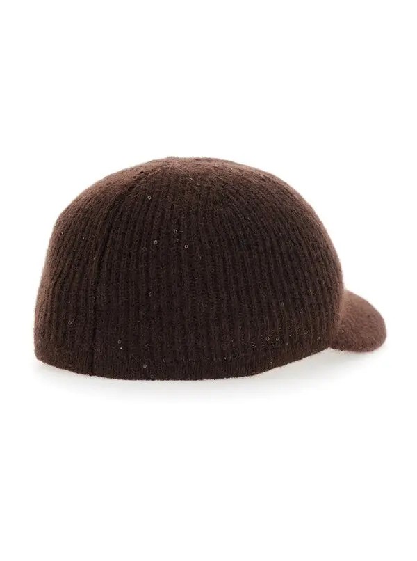 Brunello Cucinelli Ribbed Baseball Cap - Black