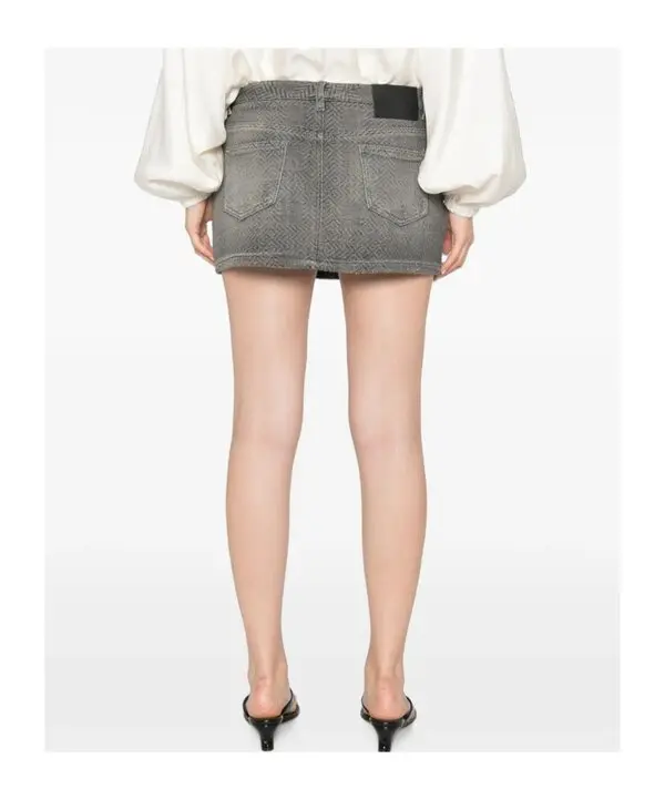 Ermanno Scervino Textured Denim Skirt