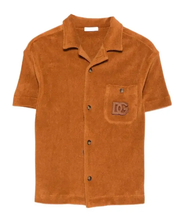 Dolce & Gabbana Collared Short-sleeve Shirt - Brown