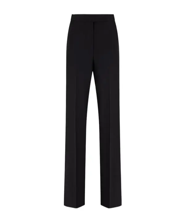 TOM FORD Wool Silk Blend Tailored Tuxedo Straight Pants - Black