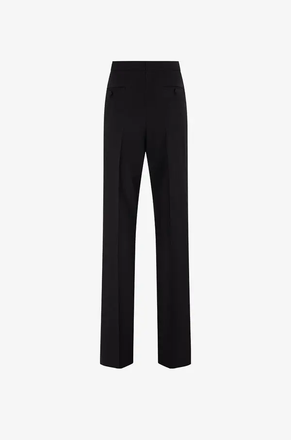 TOM FORD Wool Silk Blend Tailored Tuxedo Straight Pants