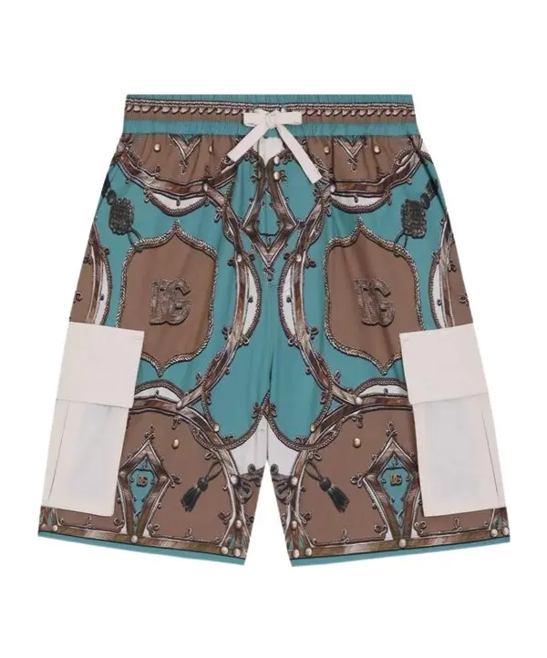 Dolce & Gabbana Cargo Patterned Shorts - Multicolor