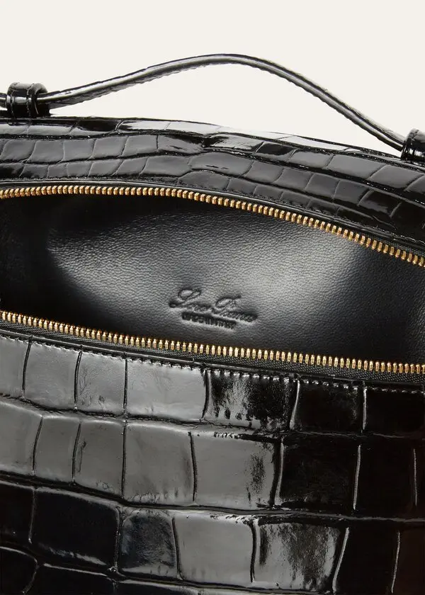 Loro Piana Extra Pocket Backpack With Gold Zippers