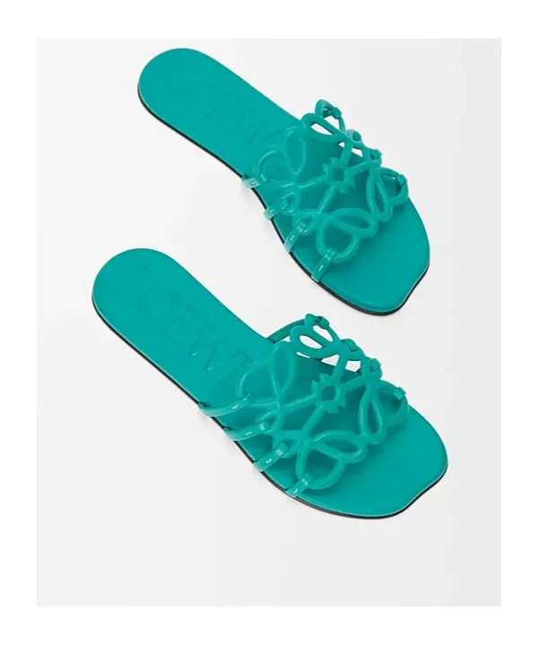 Loewe Petal Anagram Slide In Soft Calfskin