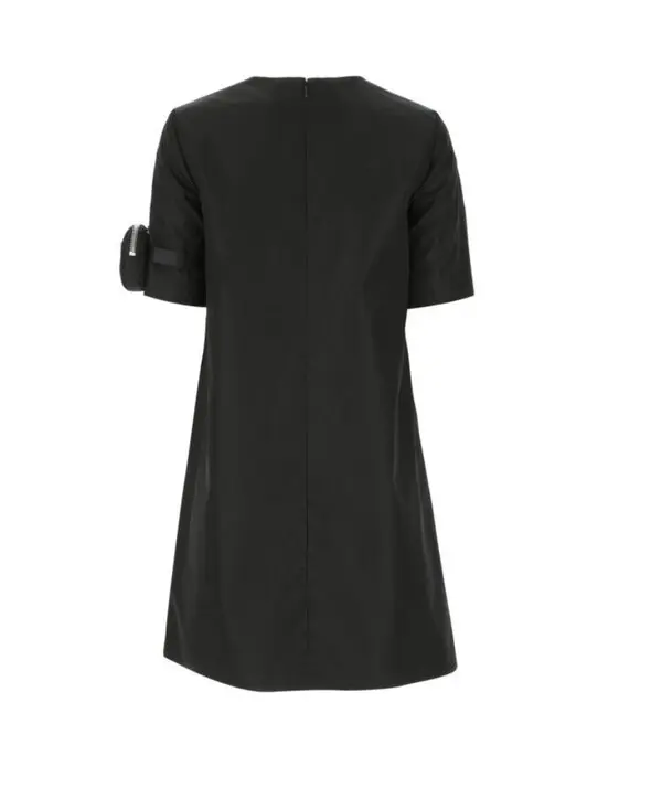Prada Re-nylon Gabardine Dress With Enamel Logo