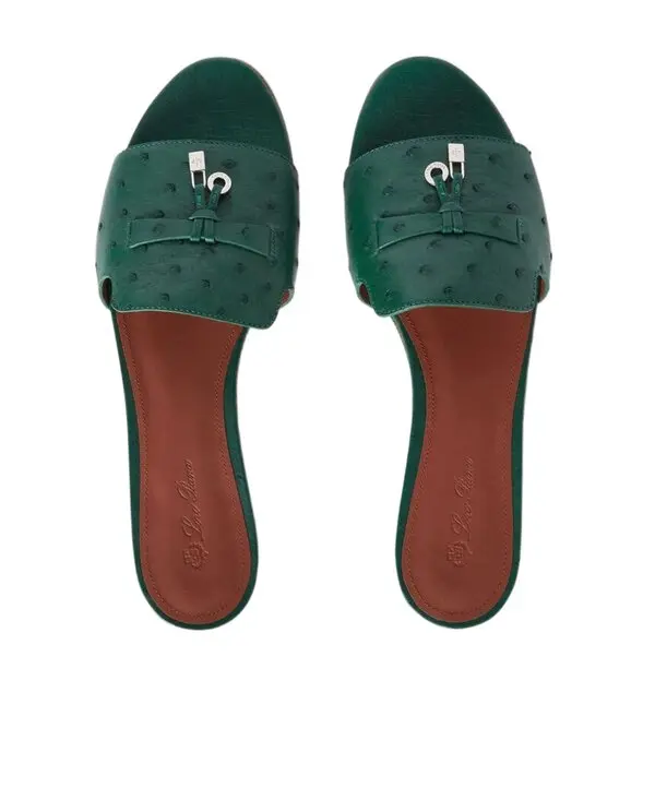 Loro Piana Open Toe Flat Slippers