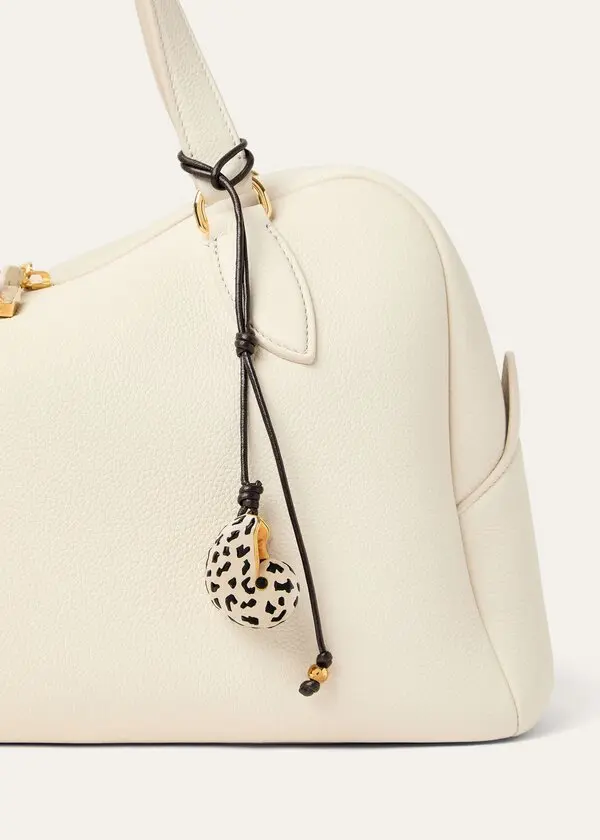 Loro Piana Seashell Pendant With Enamel And Leather Details