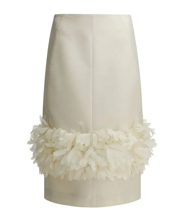 TOTEME Feather Trim Skirt