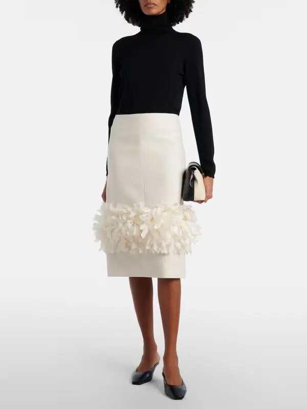 TOTEME Feather Trim Skirt