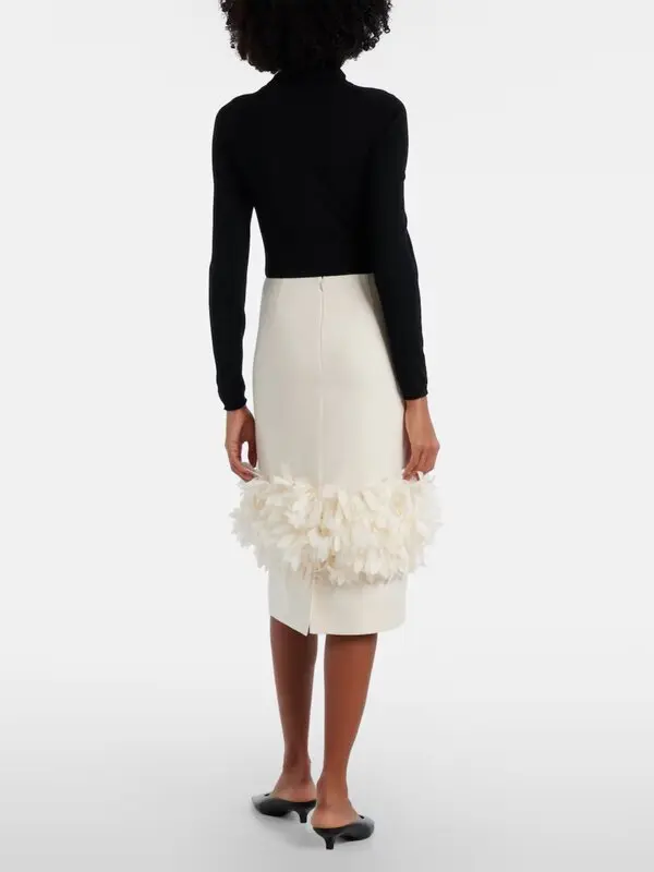 TOTEME Feather Trim Skirt