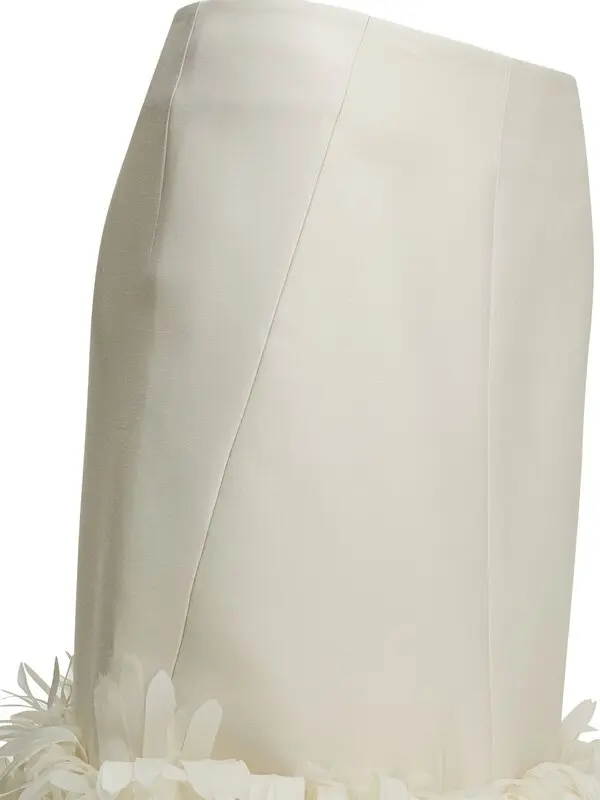 TOTEME Feather Trim Skirt