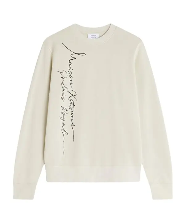 Maison Kitsuné Poetic Script Sweatshirt - Light Beige