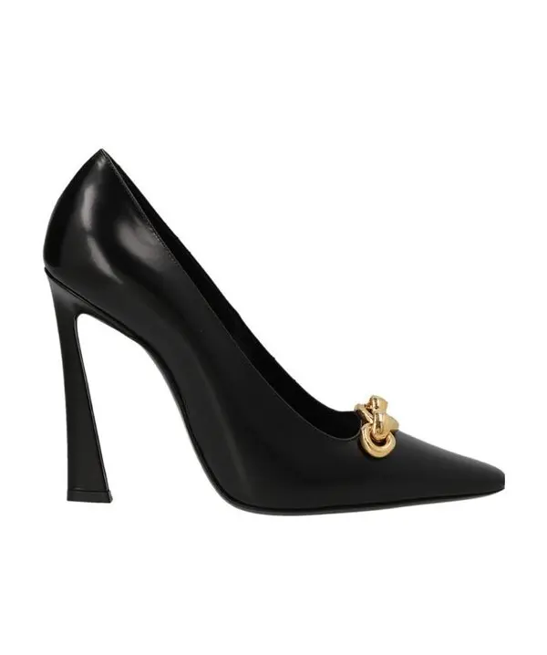 Saint Laurent Chain-link Slip-on Pumps - Black