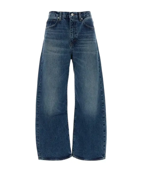 FRAME Washed Wide-leg Jeans - Blue