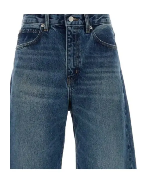 FRAME Washed Wide-leg Jeans - Blue