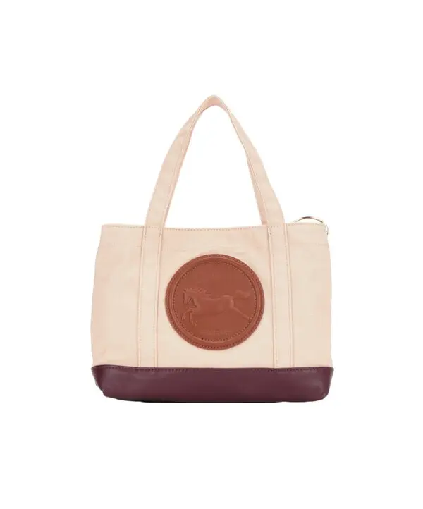 Chloé Logo-patch Canvas Tote Bag - Nude