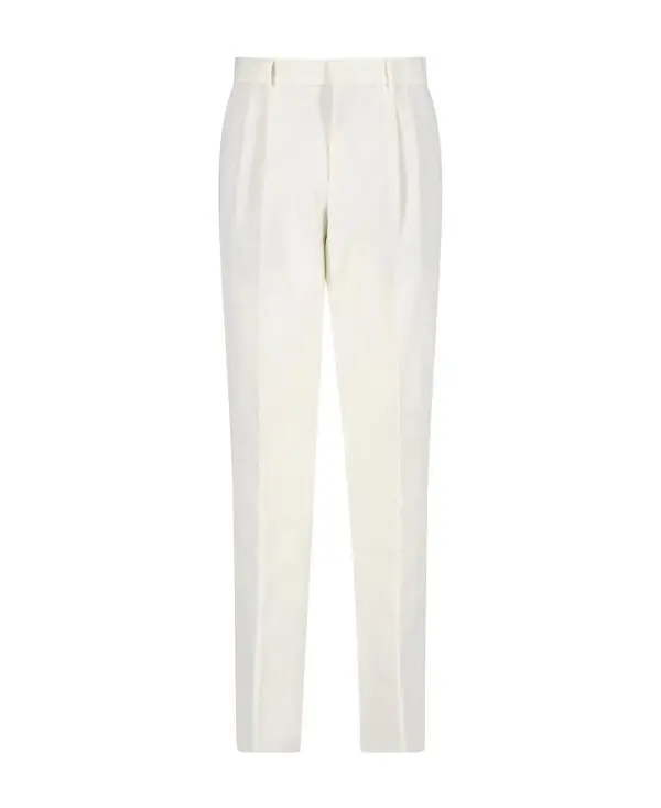 Loro Piana Belt Loops Casual Pants - White
