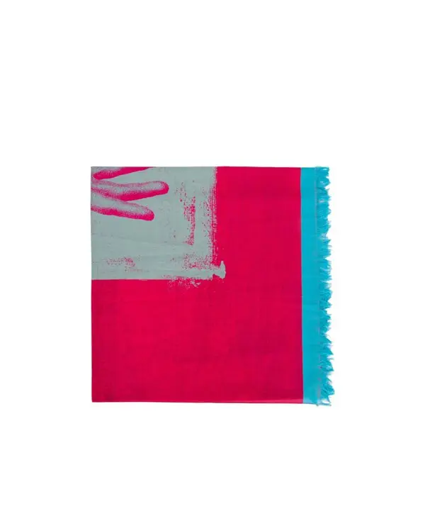 Loewe Pattern Tassel Scarf - Red