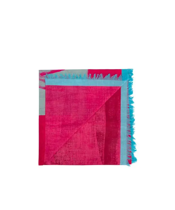 Loewe Pattern Tassel Scarf - Red