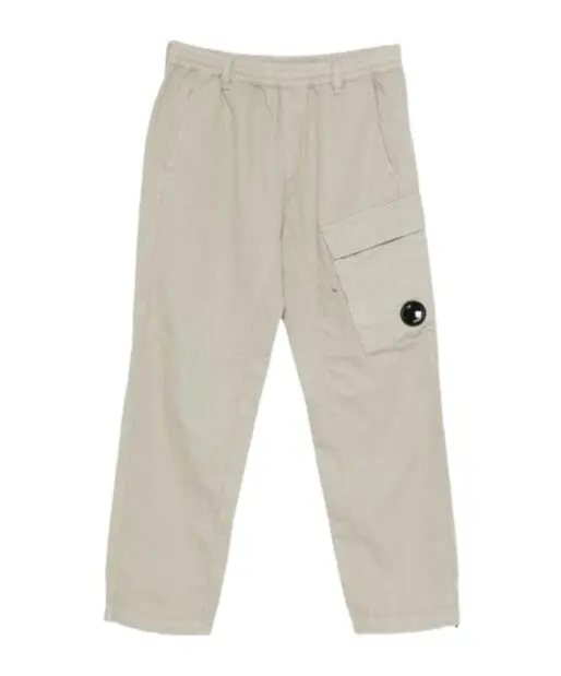 C.P. COMPANY Elasticated Lens Cargo Pants - Nude