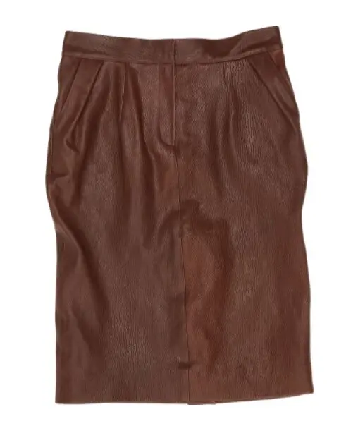 Magda Butrym Leather Pocket Detailed Skirt - Brown