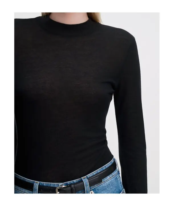 Filippa K Lyocell Cashmere Mock Neck Top
