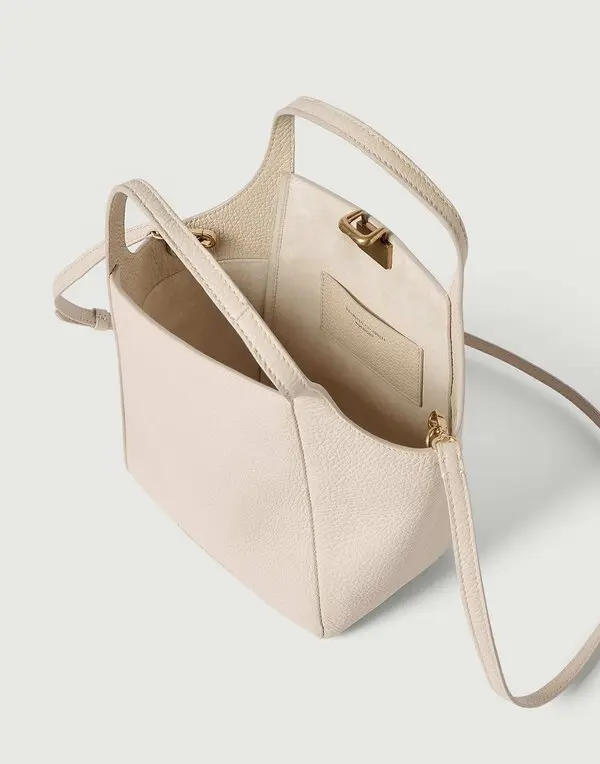Brunello Cucinelli Sartorial Small Bucket Bag In Soft Grained Leather