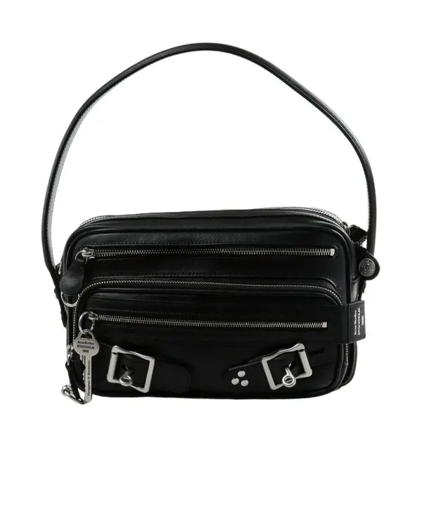 Acne Studios Medium Zippered Shoulder Bag - Black
