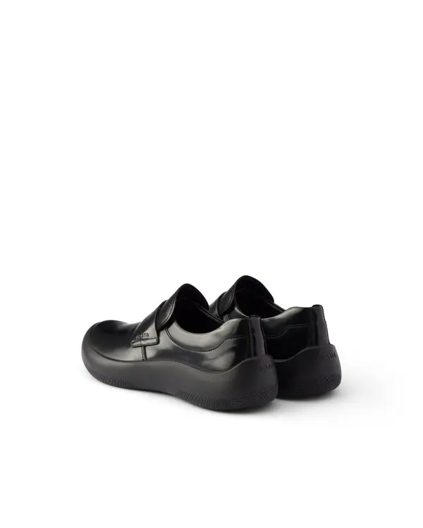 Prada Brushed Leather Loafers