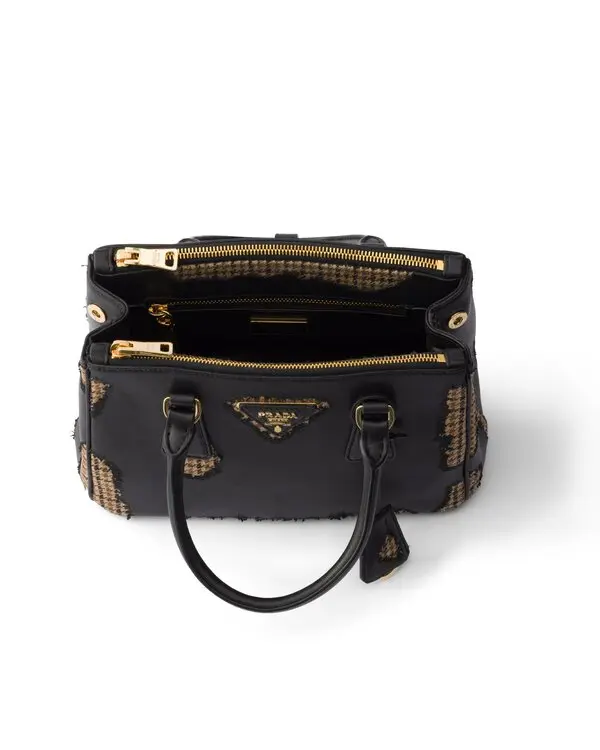 Prada Galleria Small Nappa Leather And Wool Bag