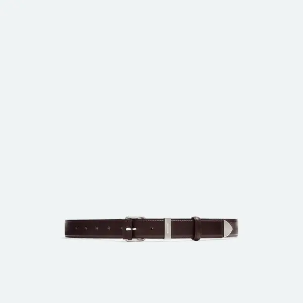 Helmut Lang Leather Wardrobe Belt - Mahogany