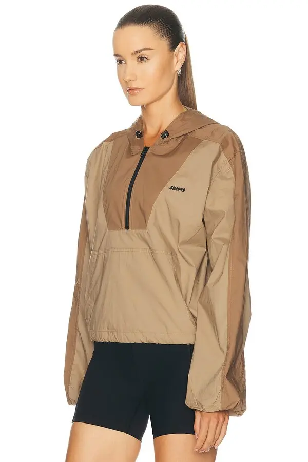 SKIMS Woven Cotton Half Zip Jacket