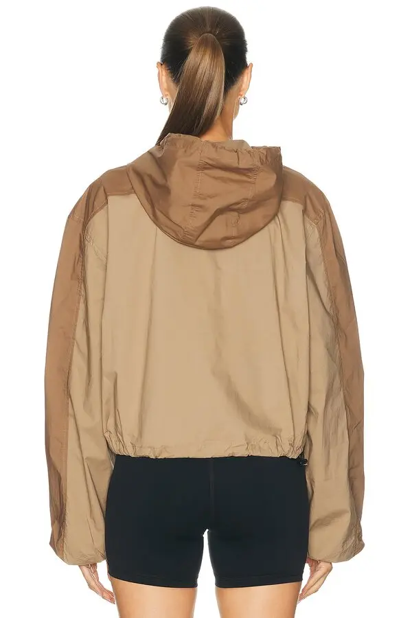 SKIMS Woven Cotton Half Zip Jacket